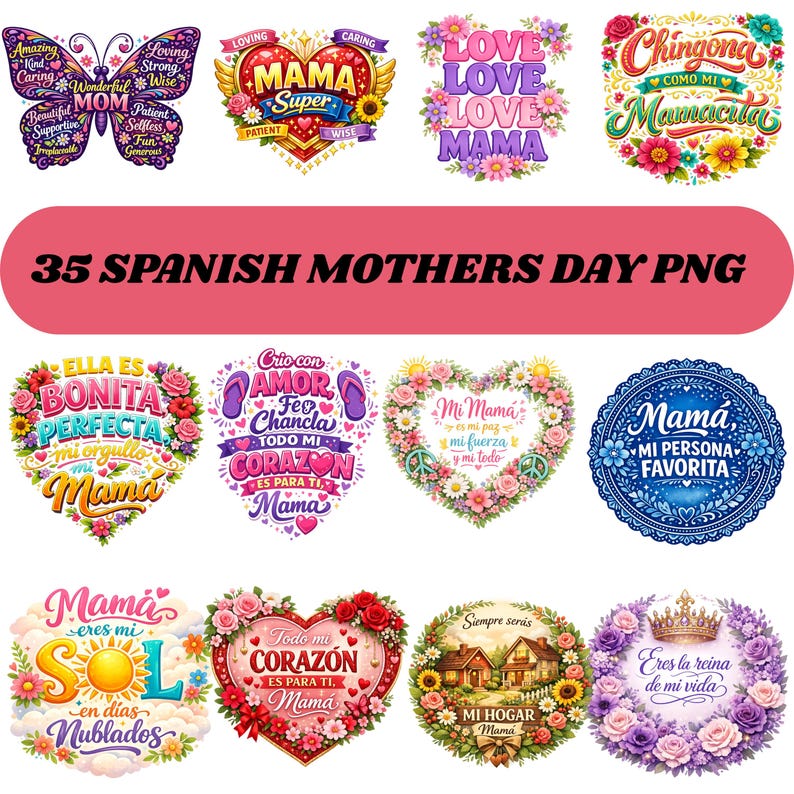 Spanish Mothers Day PNG Feliz Dia De Las Madres, Mom Life Phrases (SVG ...