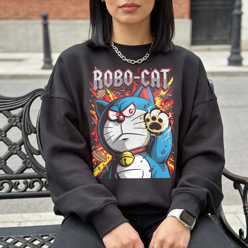 Doraemon 80s Retro Anime Tee, Robot Mecha, Japanese Pop Culture ...