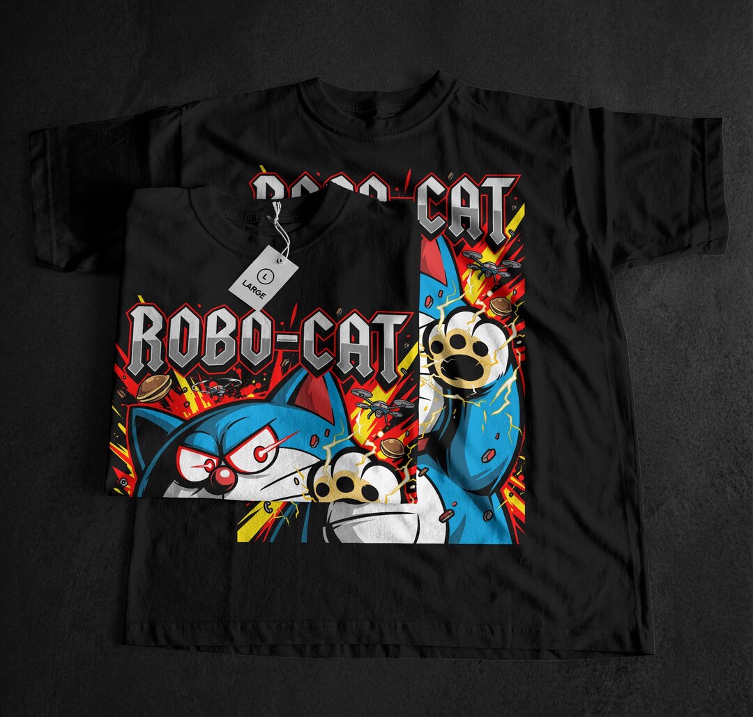 Doraemon 80s Retro Anime Tee, Robot Mecha, Japanese Pop Culture ...