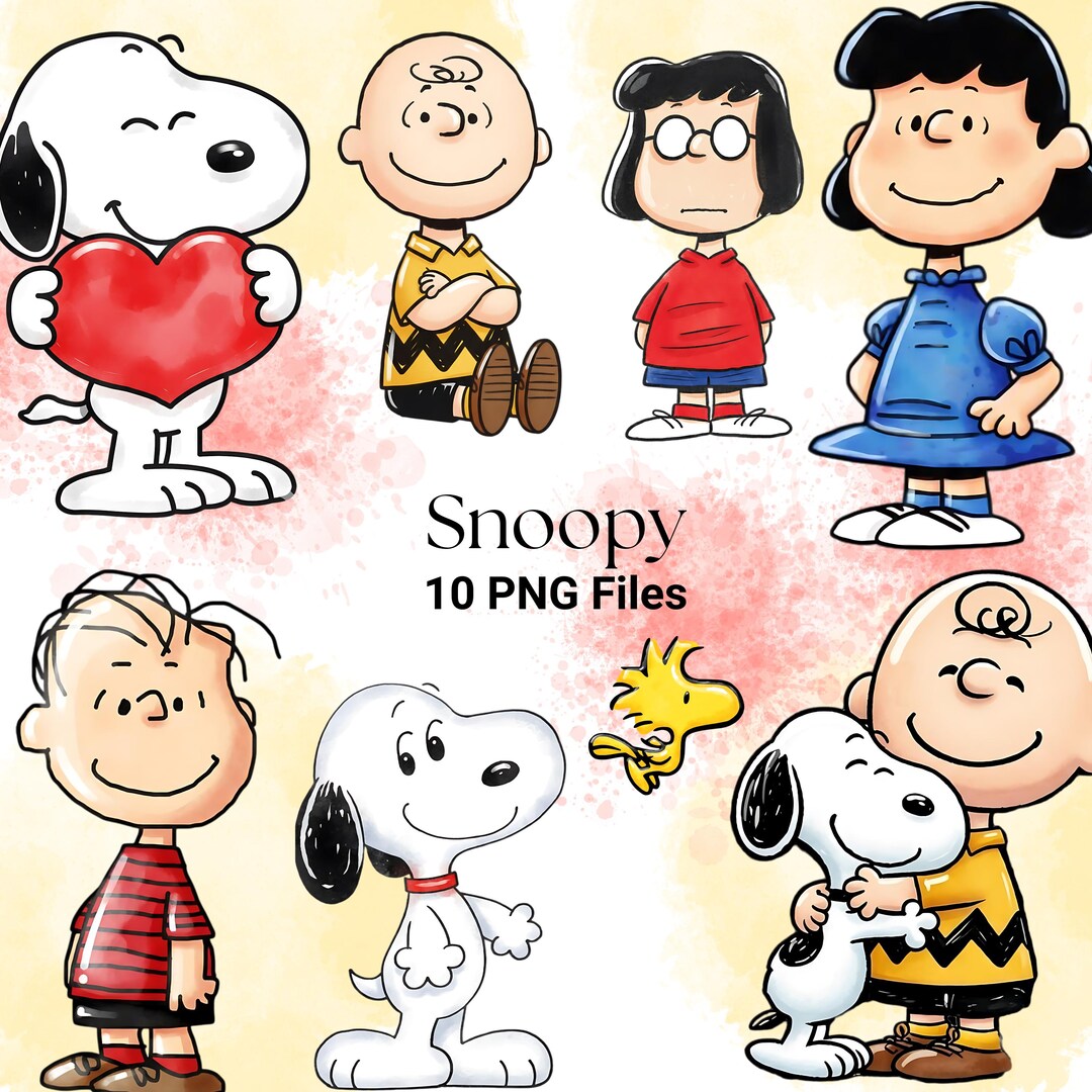 Snoopy Watercolor Clipart: Peanuts Cartoon PNG (digital Download) - Etsy UK