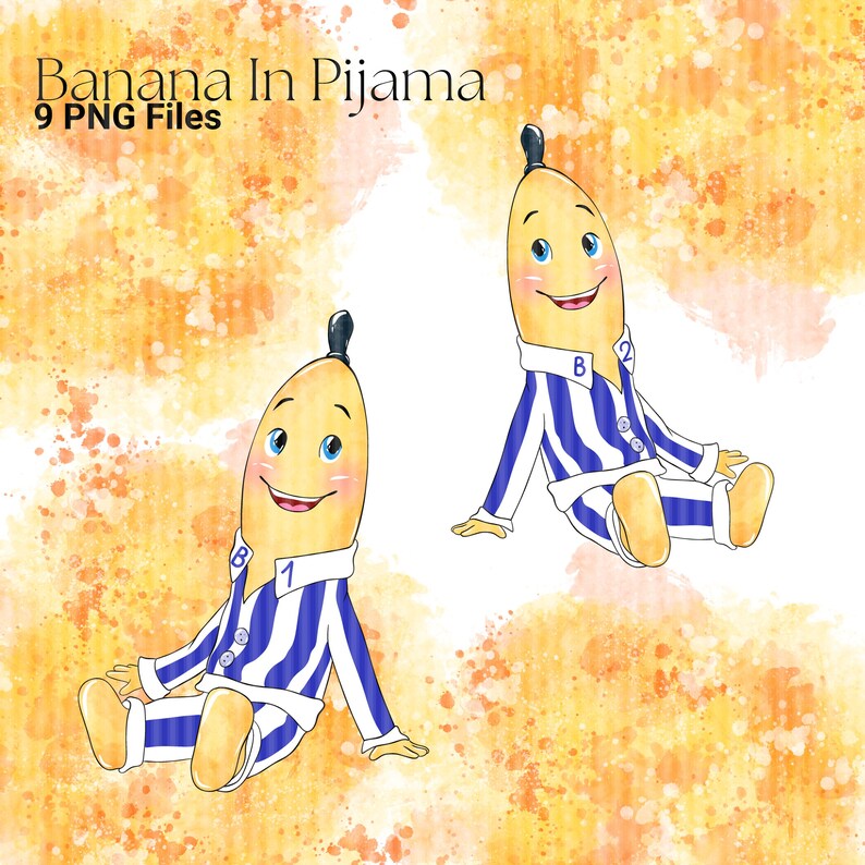 Bananas in Pajamas Clipart Bundle, Watercolor B1 B2 (digital Download ...