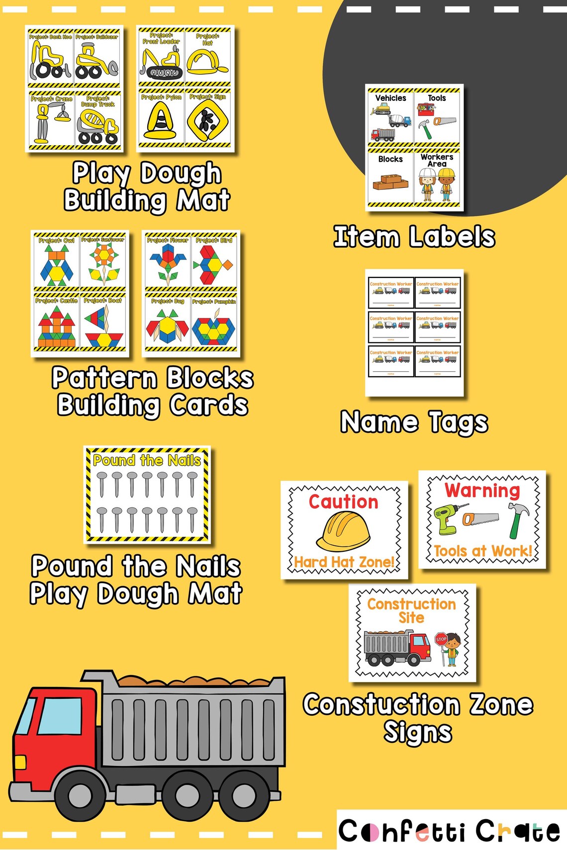 Construction Pretend Dramatic Play Printables: Toddler Preschool ...