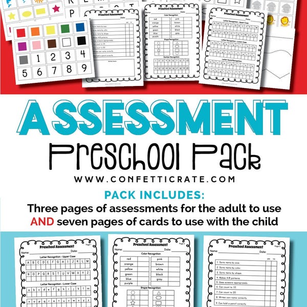 Preschool Assessment - Etsy