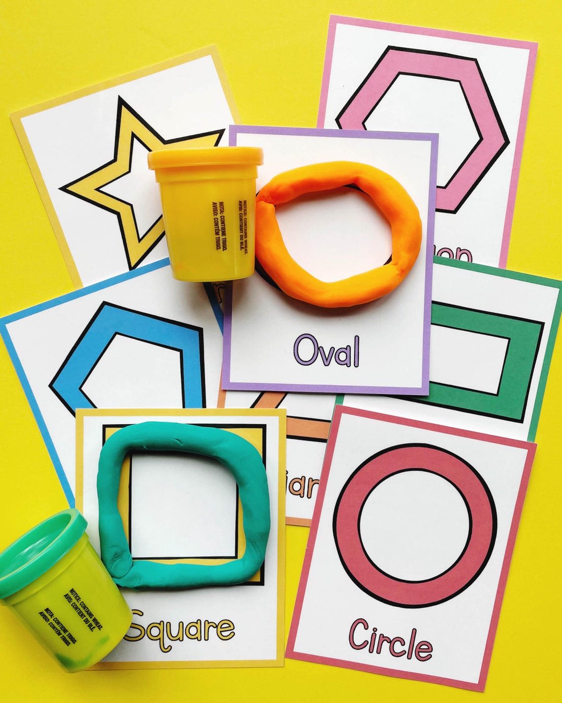 Shapes Playdough Mats: Preschool Toddler Activity (PDF Printable) - Etsy