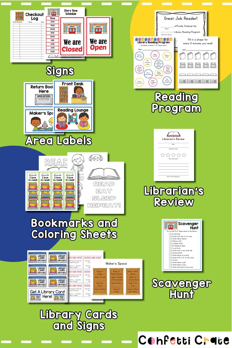 Library Pretend Play Printables: Dramatic Play Set (PDF Download) - Etsy