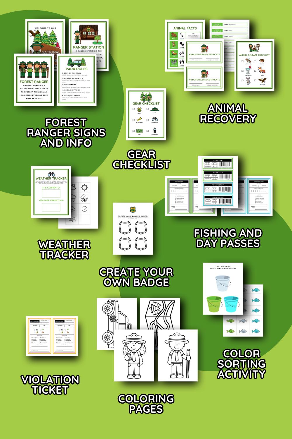 Forest Ranger Pretend Play Printables, Homeschool Activity (PDF) - Etsy