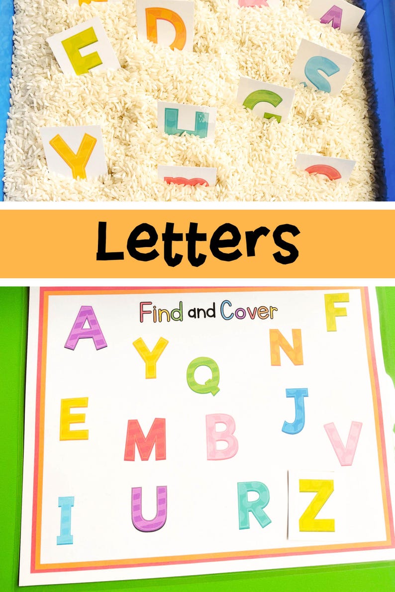 Alphabet Sensory Bin Printable: Preschool Letter Activities (instant ...