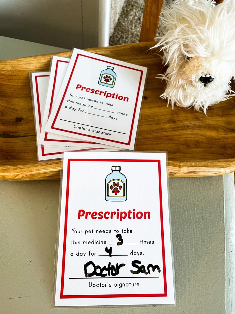 Vet Clinic Pretend Play Printables: Kids Activities (PDF) - Etsy