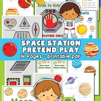 Space Station Dramatic Play Printables: Preschool & Toddler Activities ...