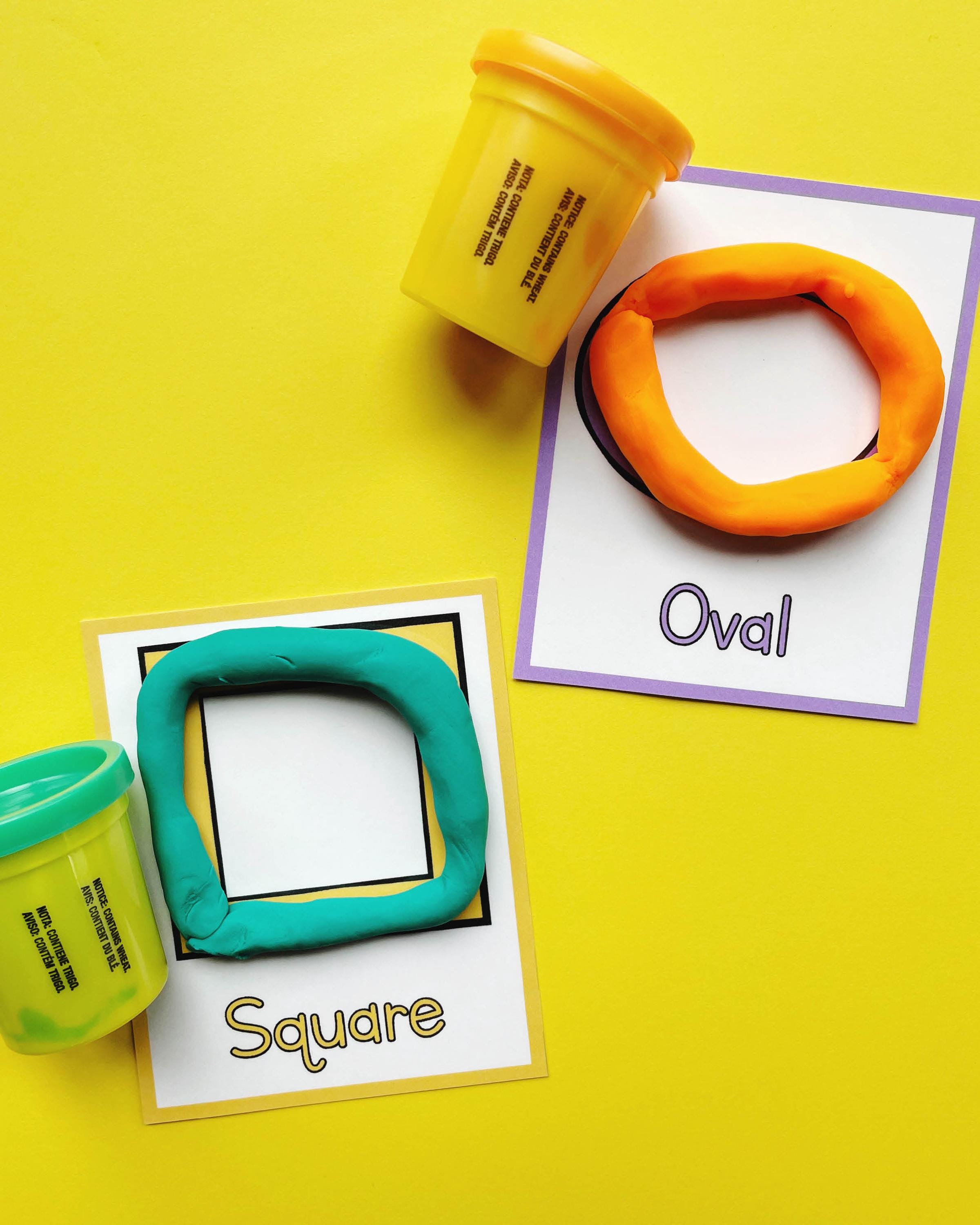Shapes Playdough Mats: Preschool Toddler Activity (PDF Printable) - Etsy