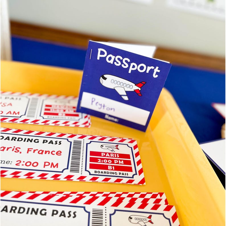 Airport Pretend Play Printable: Dramatic Play Set (PDF Download) - Etsy