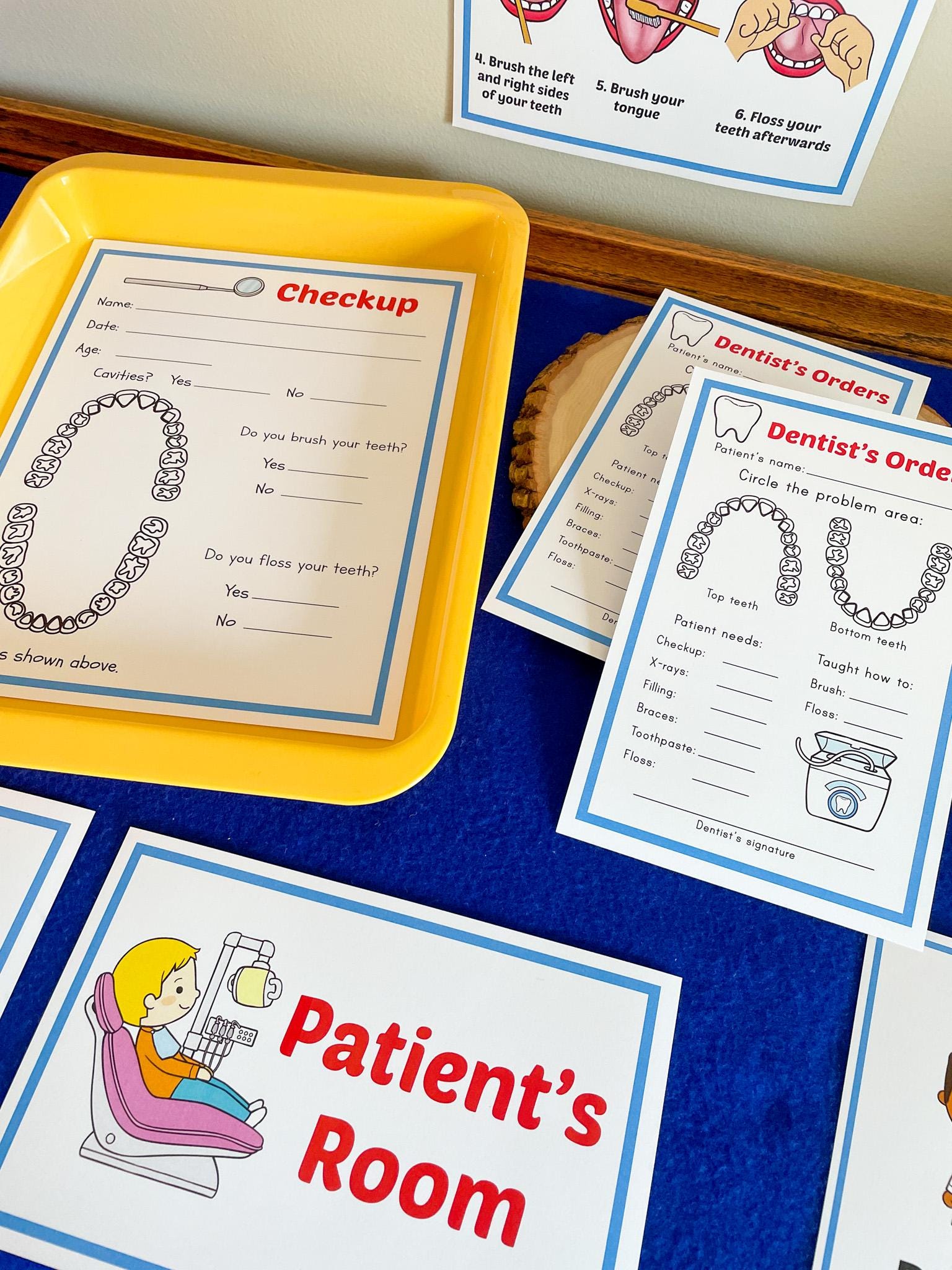Dentist Pretend Play Printables: Kids Dramatic Play (PDF) - Etsy