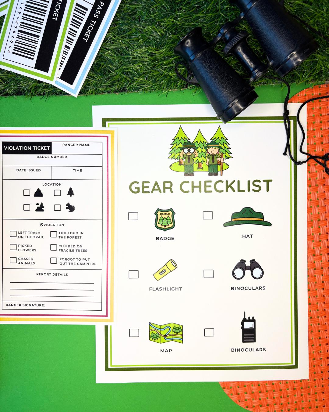 Forest Ranger Pretend Play Printables, Homeschool Activity (PDF) - Etsy