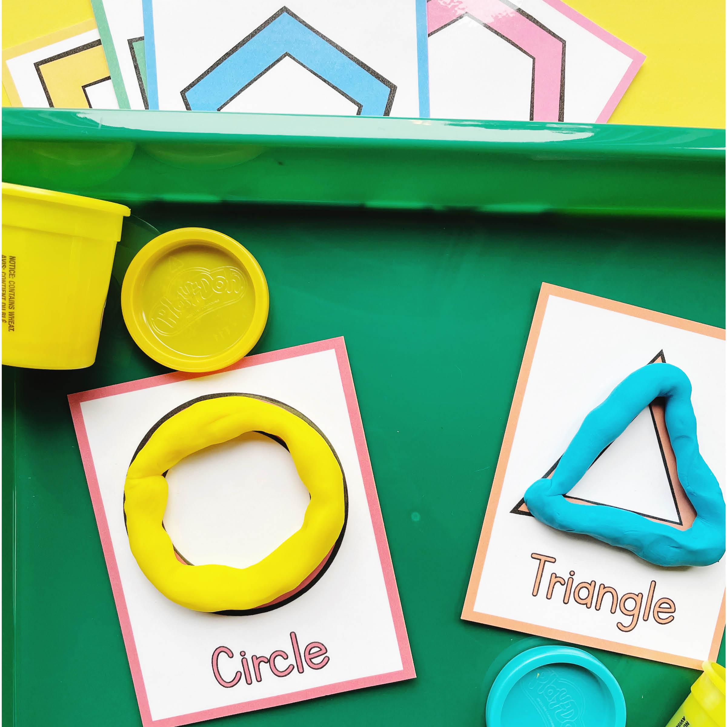 Shapes Playdough Mats: Preschool Toddler Activity (PDF Printable) - Etsy