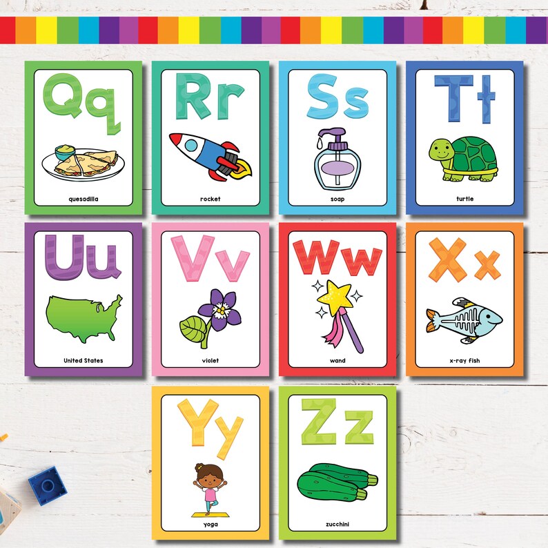 Alphabet Flash Cards Printable: Preschool Learning (digital Download ...