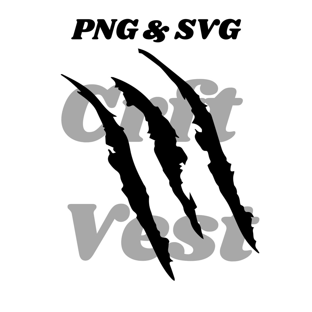 Panther Slash Claw Mark SVG & PNG Design Printable Design, Scratch Paw ...