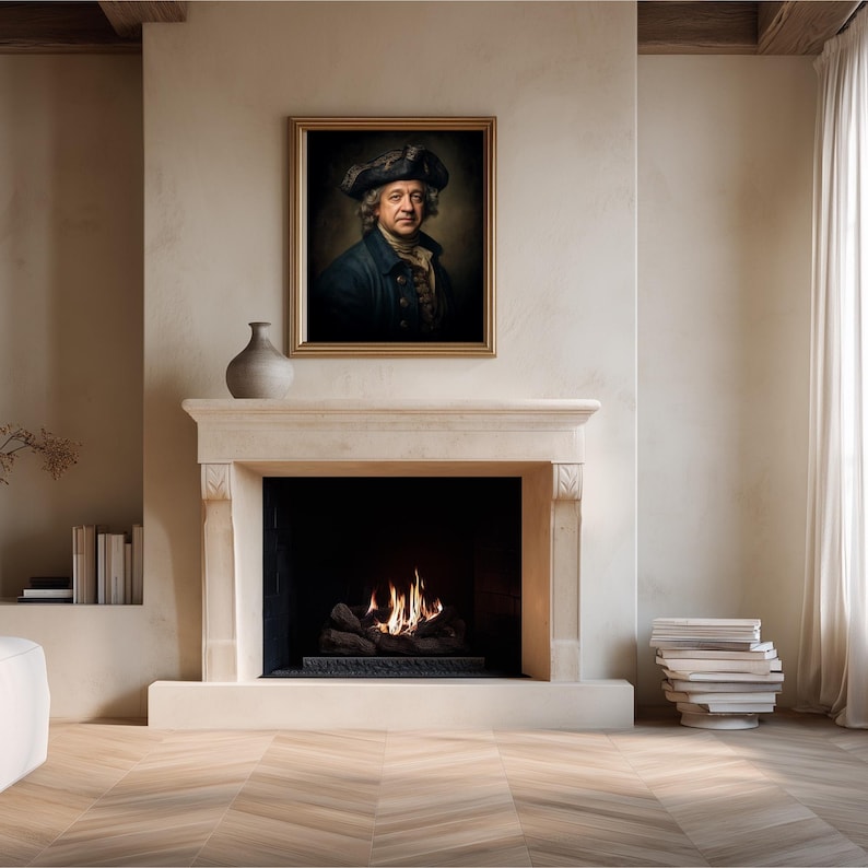 Vintage Sea Captain Oil Painting Portrait | Nautical Aristocrat Digital ...