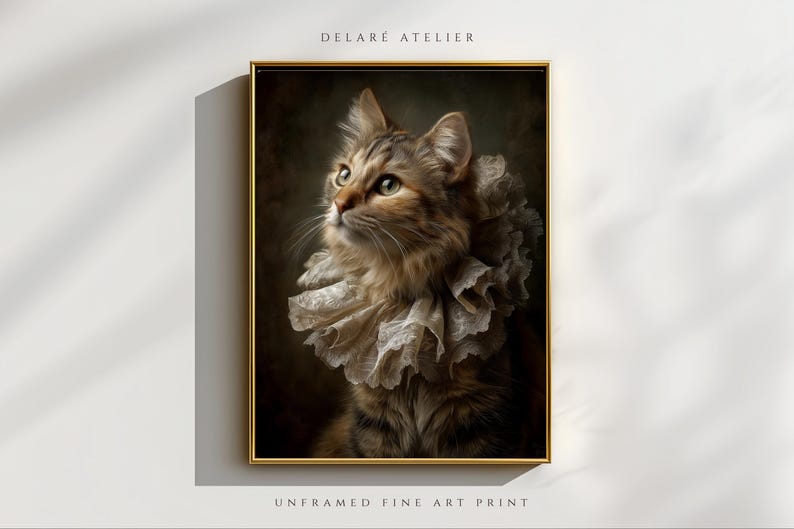 Cat Portrait Print | WHIMSICAL ART | Animal Poster | Quirky Wall Art ...
