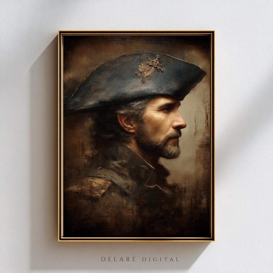 Naval Captain Portrait – Vintage Maritime Oil Painting (digital ...
