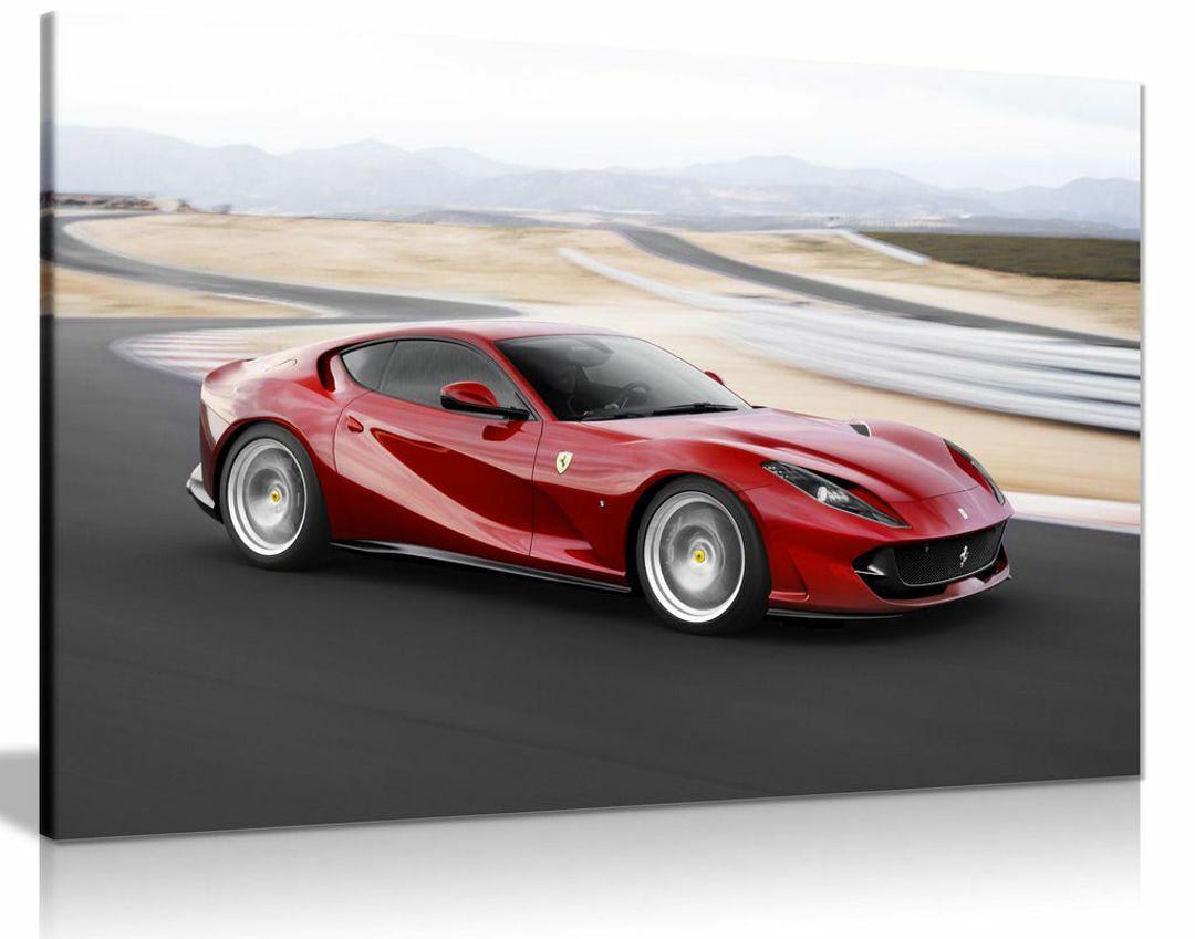 Panther Print Ferrari 812 Superfast Canvas Wall Art Picture Print - Etsy