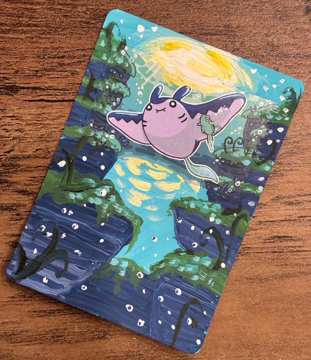 Hand-painted Mantine Pokémon Card Alter! - Etsy