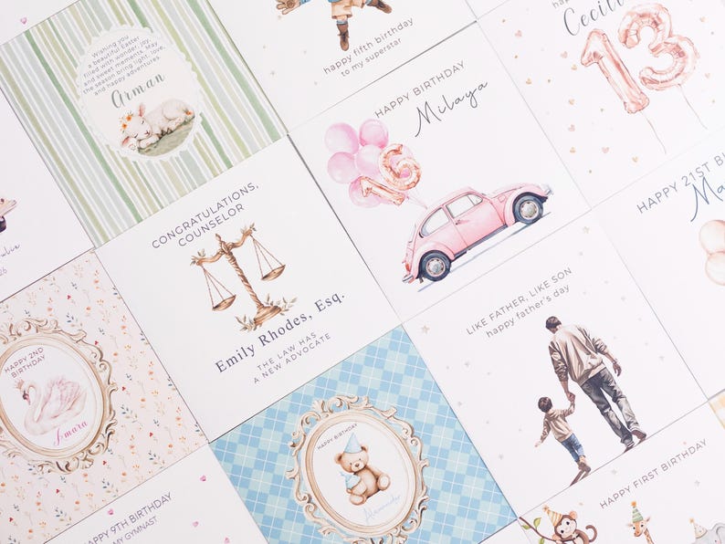 Age Six Ballerina, Personalized Ballerina Birthday Card, Watercolor ...