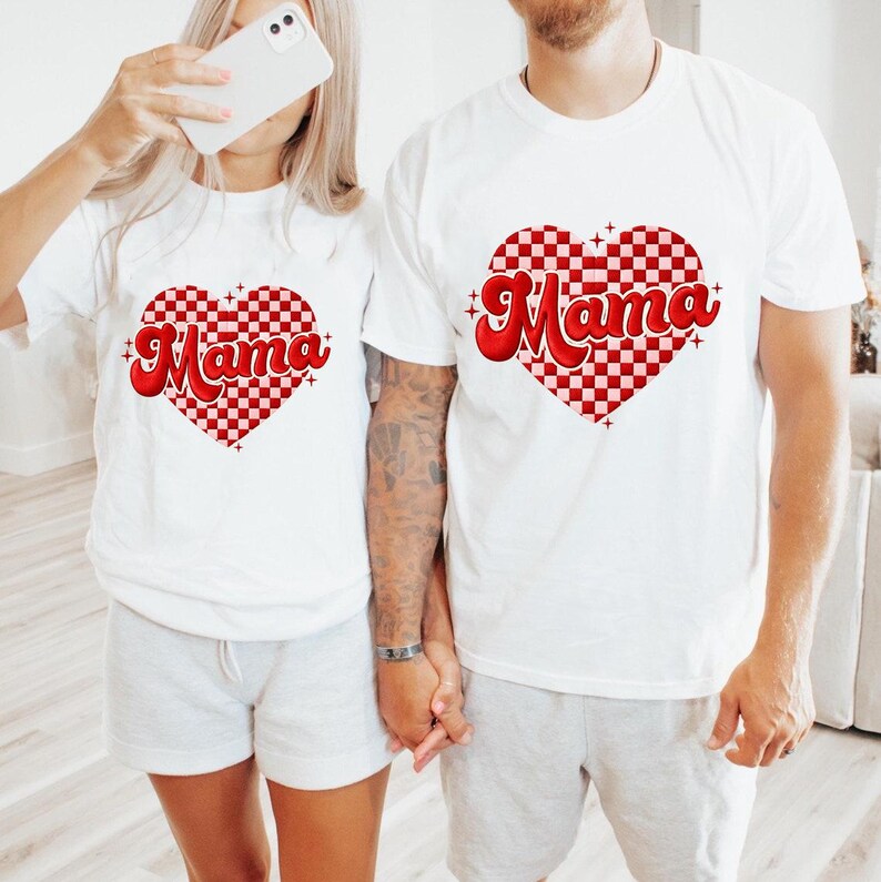 Mama Heart Embroidery Design, Red Gingham Heart, Valentine Mom Machine ...