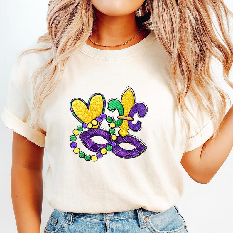 Mardi Gras Goose Embroidery Design | Goose With Mask & King Cake ...