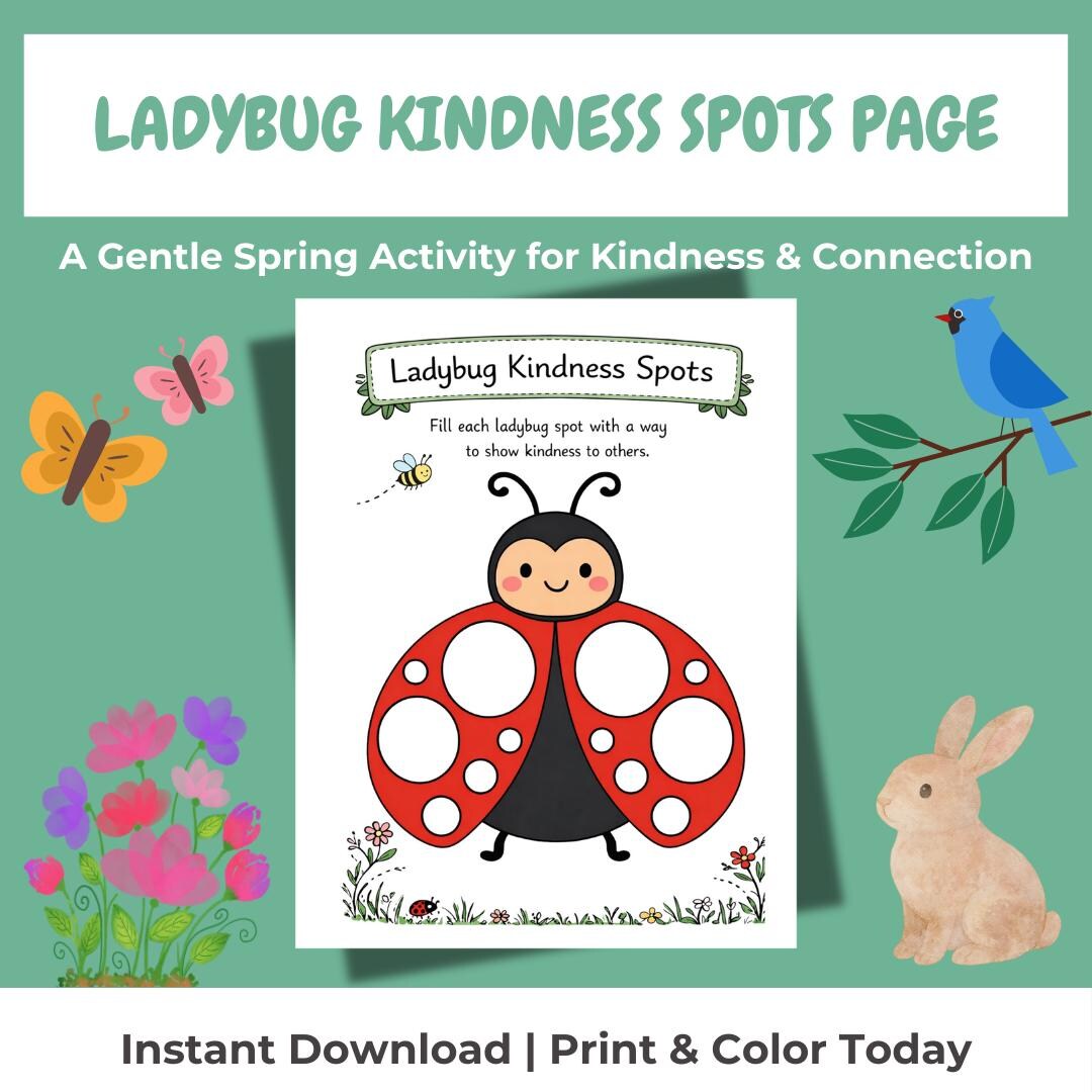 Ladybug Kindness Spots Printable | Whimsical Spring Kindness Activity ...