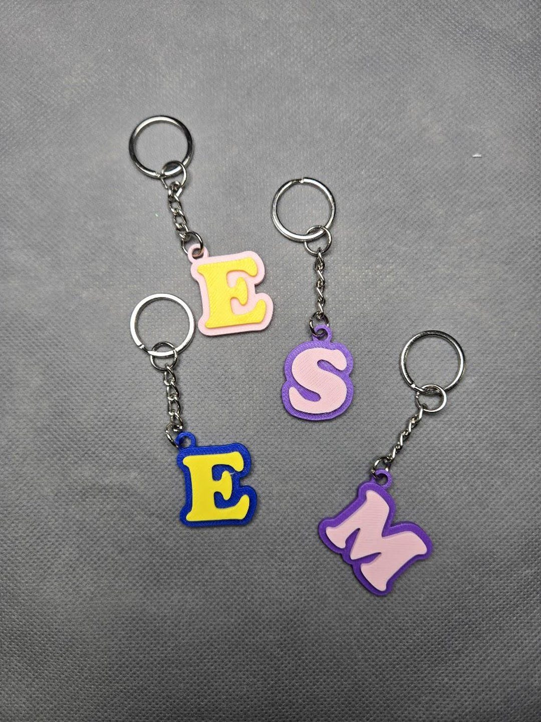 Personalized 3D Printed Letter Keychain – Custom Alphabet Keychain With ...
