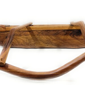 Outrigger Canoe 48 Inch Tapa Carving Acacia Koa With Stand ...