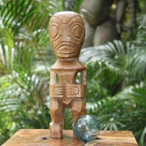 Fisherman's Good Luck Tiki Staue 12" Natural | #yda1102530 - Etsy