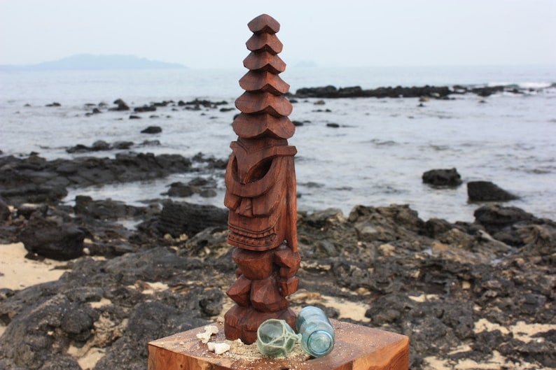 Tiki God Temple Image 20 in - Stained Hawaii Museum Replica | # ...