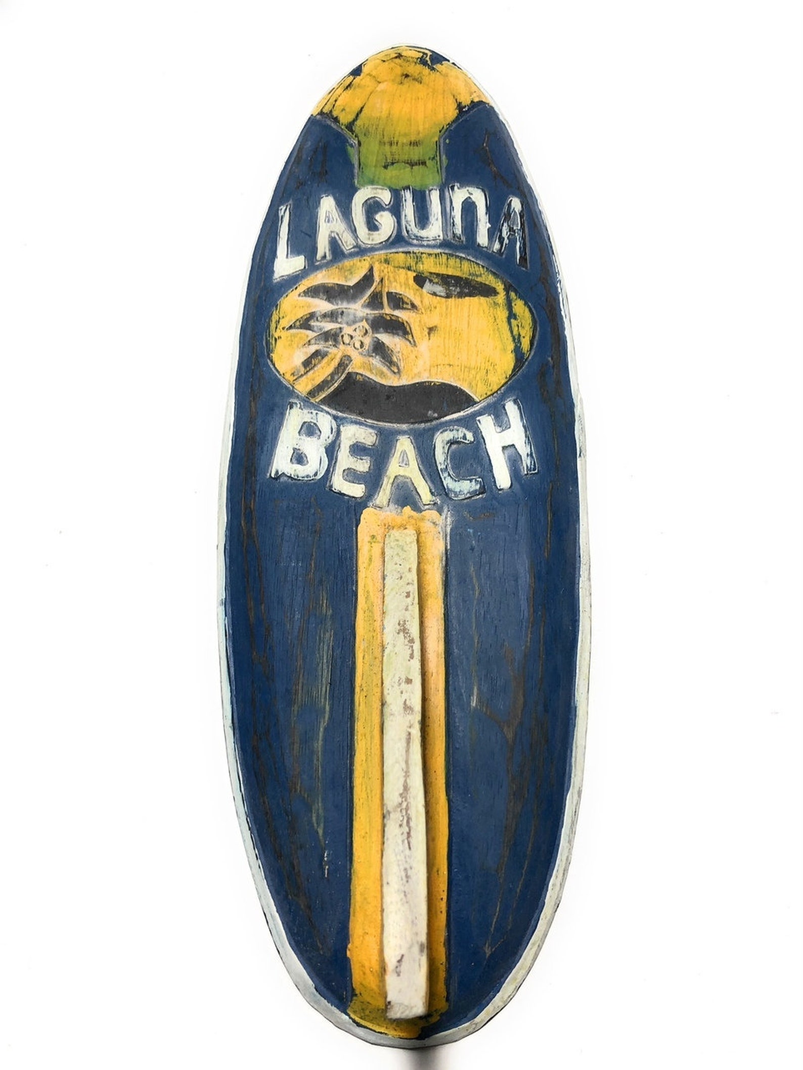 Laguna Beach Surf Sign 20 W/ Fin Surfing Decor Accents - Etsy