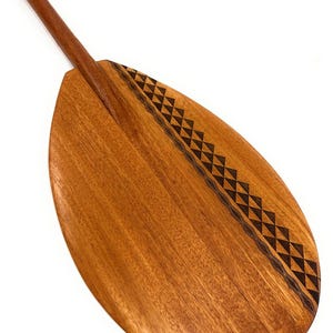 Blonde Koa Paddle 60 Inch Steersman With Custom Tribal Etching | # ...