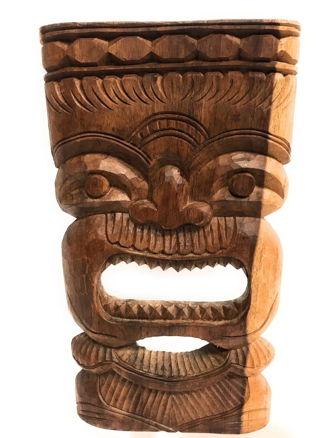 Hand Carved Tiki Mask 18" - Monkeypod - Wall Hanging | #rti200545b - Etsy