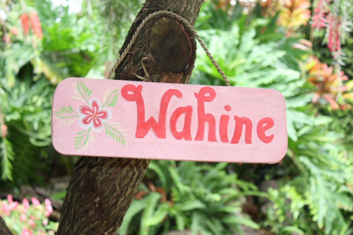 Wahine Sign 14" Decorative Sign - Pink | #ort1707535 - Etsy