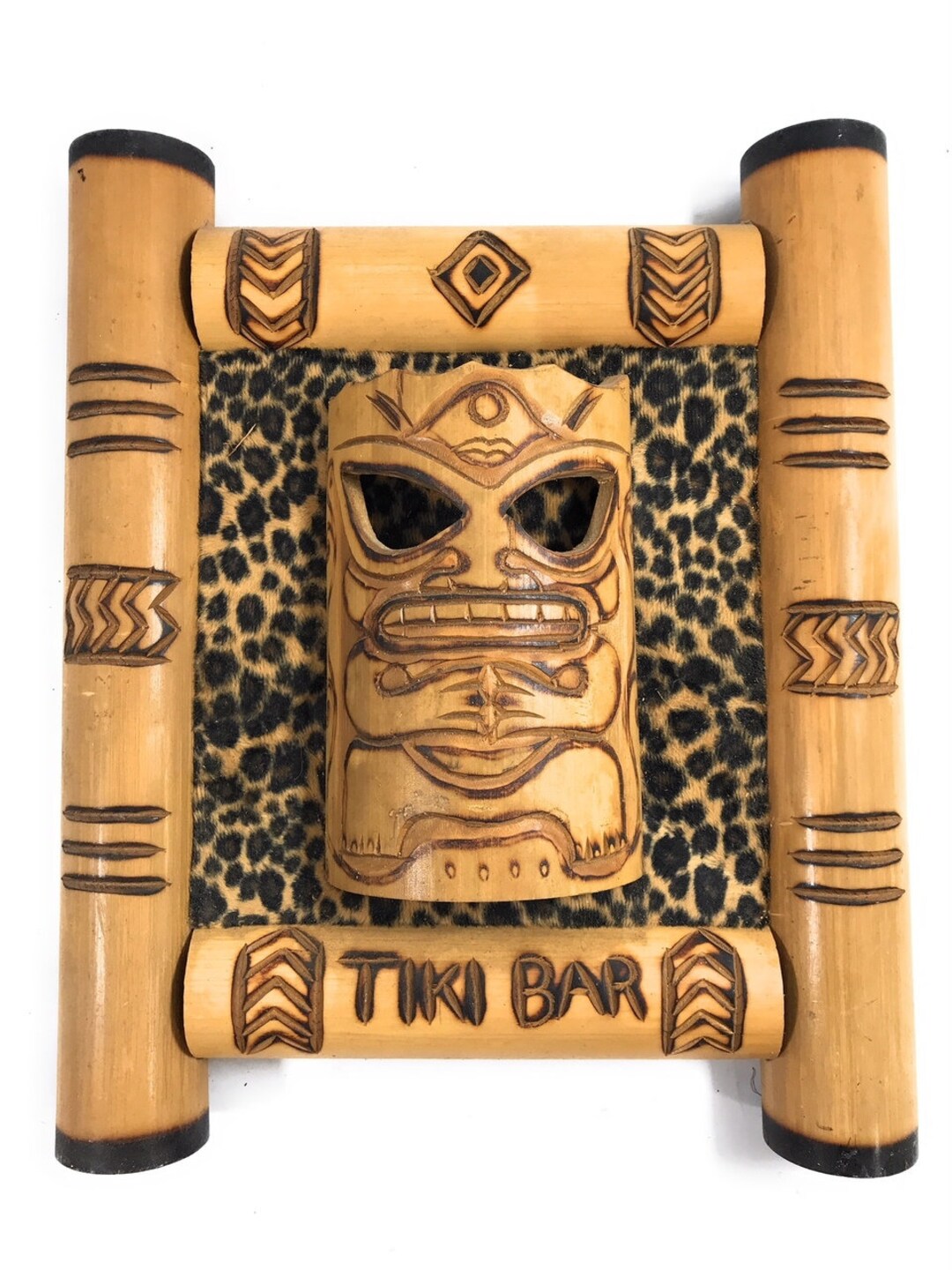 Bamboo Tiki Bar Sign 12" W/ Leopard Print - Pop Culture | #bag1501030 ...