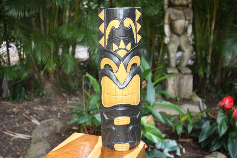 Laughing Tiki Mask 20" - Hand Carved Smiley Tiki | #bag1504850 - Etsy