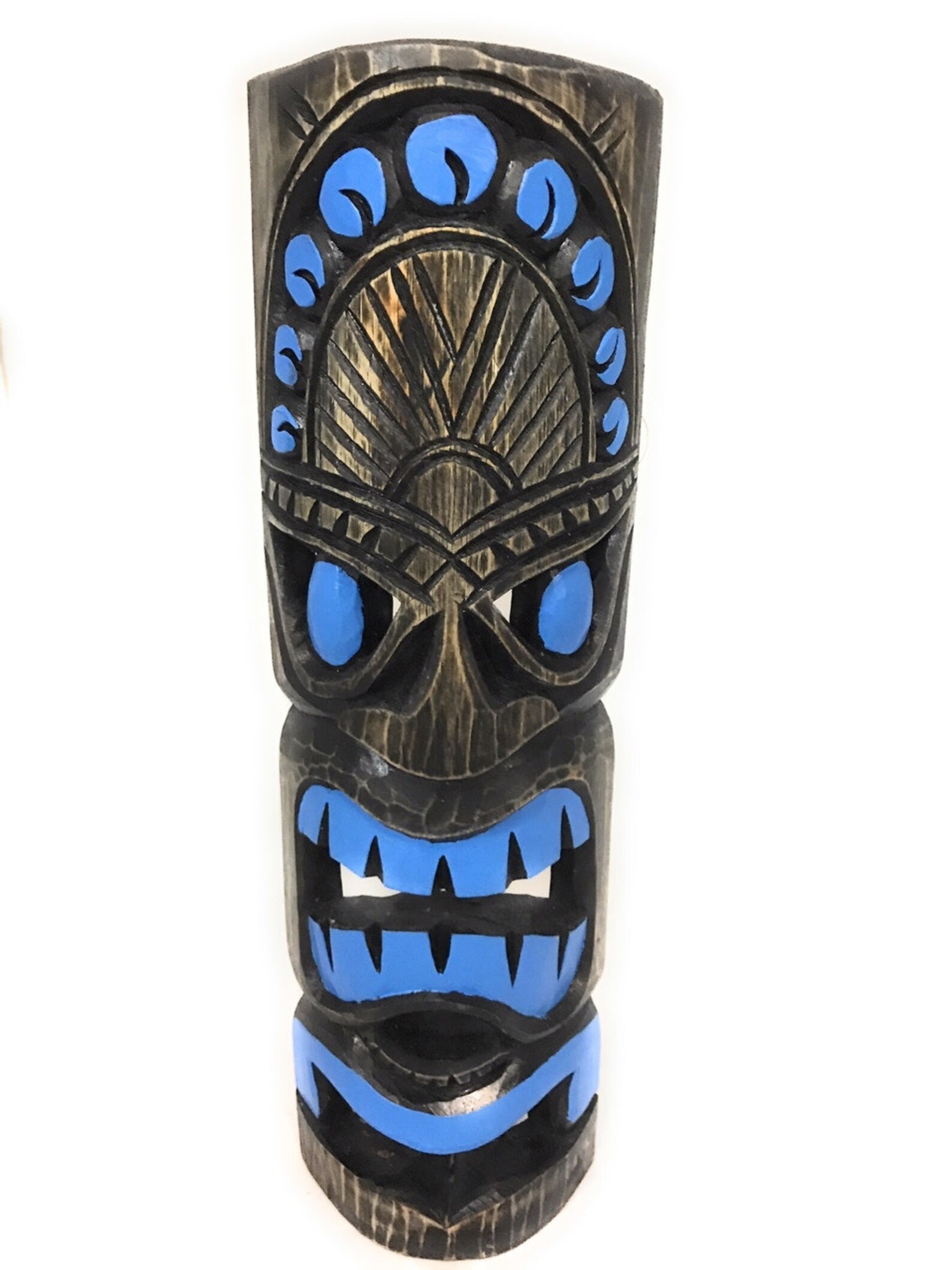 Ocean Blue Tiki Mask 20" - Carved/painted | #dpt541250 - Etsy