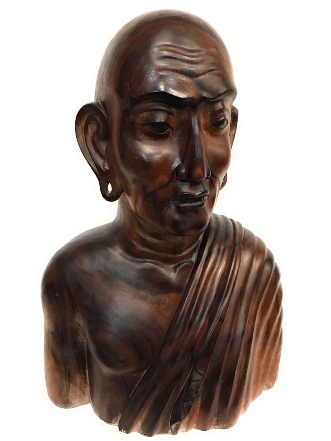 Exquisite Monk Bust 32" Hand Carved | #rta09 - Etsy