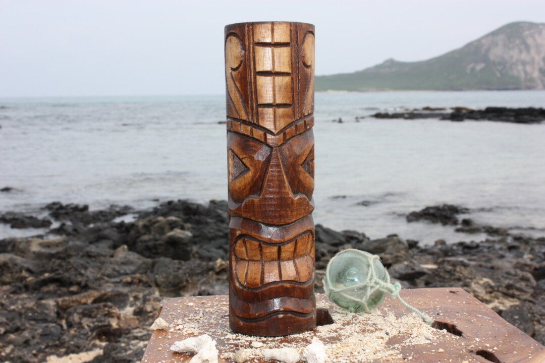 Long Life Tiki Totem 10 Antique Finish Hawaii Gifts - Etsy