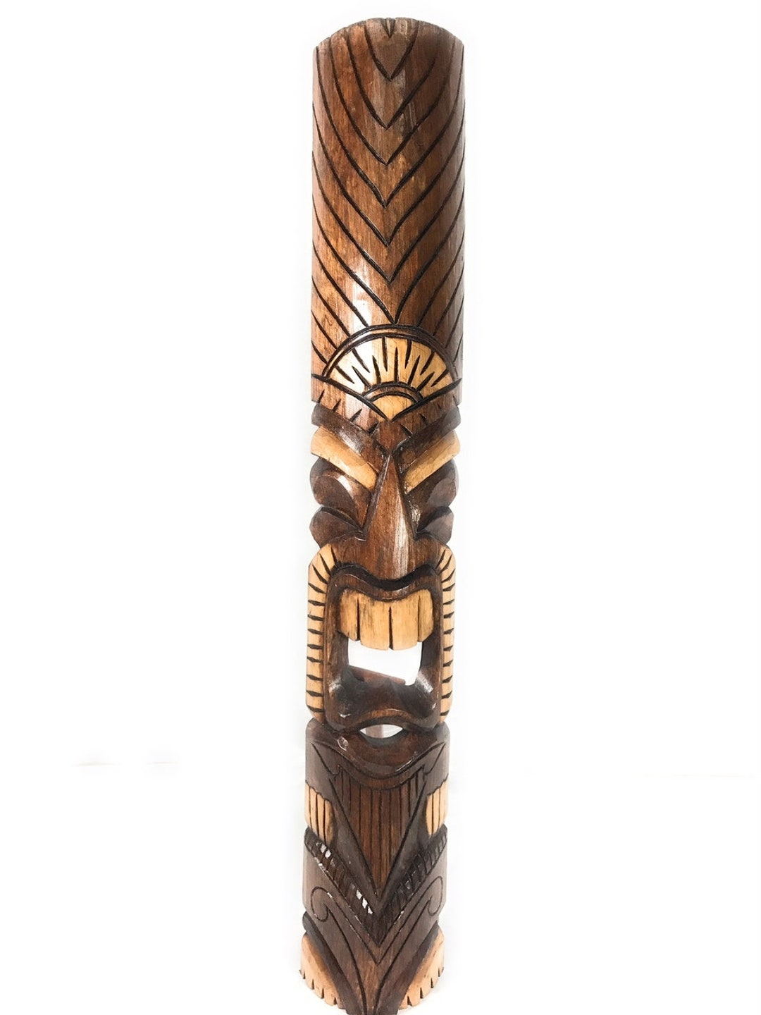 Money Tiki Mask 40" - Hand Carved Antique Finish | #bag15032100 - Etsy