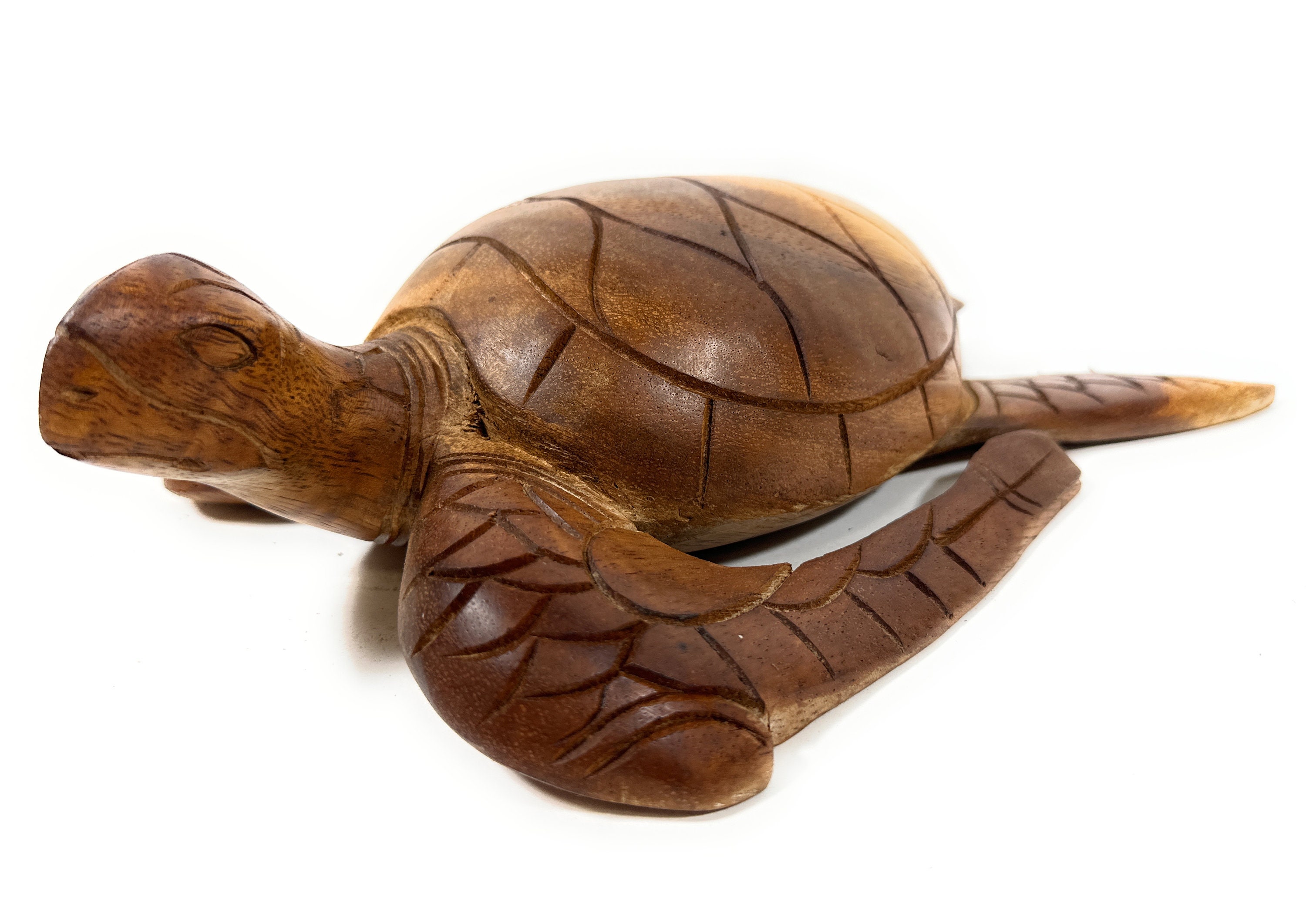 Carved Hawaiian Turtle Honu 12" Natural - Hand Carved | #yu40330n - Etsy