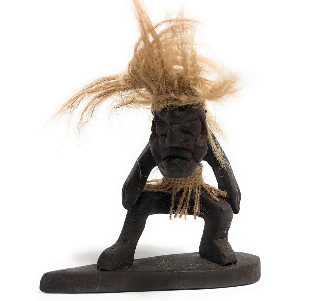 Surfer Crazy Primitive Tiki Dude 6" - Tribal Decor | #lge24005 - Etsy