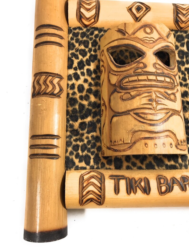 Bamboo Tiki Bar Sign 12" W/ Leopard Print - Pop Culture | #bag1501030 ...