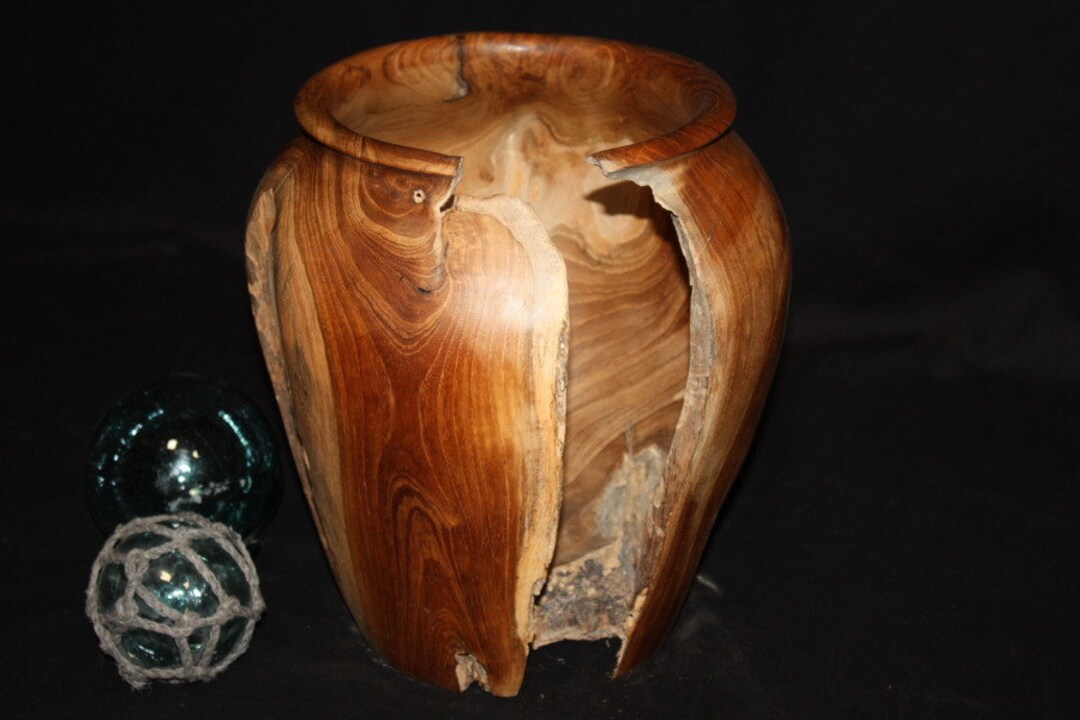 Teak Root Jar 12 X 10 Center Piece Designer - Etsy