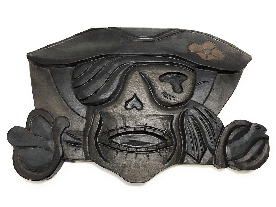 Pirate of the Caribbean Sign 14" - Hand Carved Pirate Decor | # ...