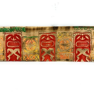 Wooden Tiki Relief Hawaiian Tiki, Island Motion Wooden Panel 40 Inch X ...