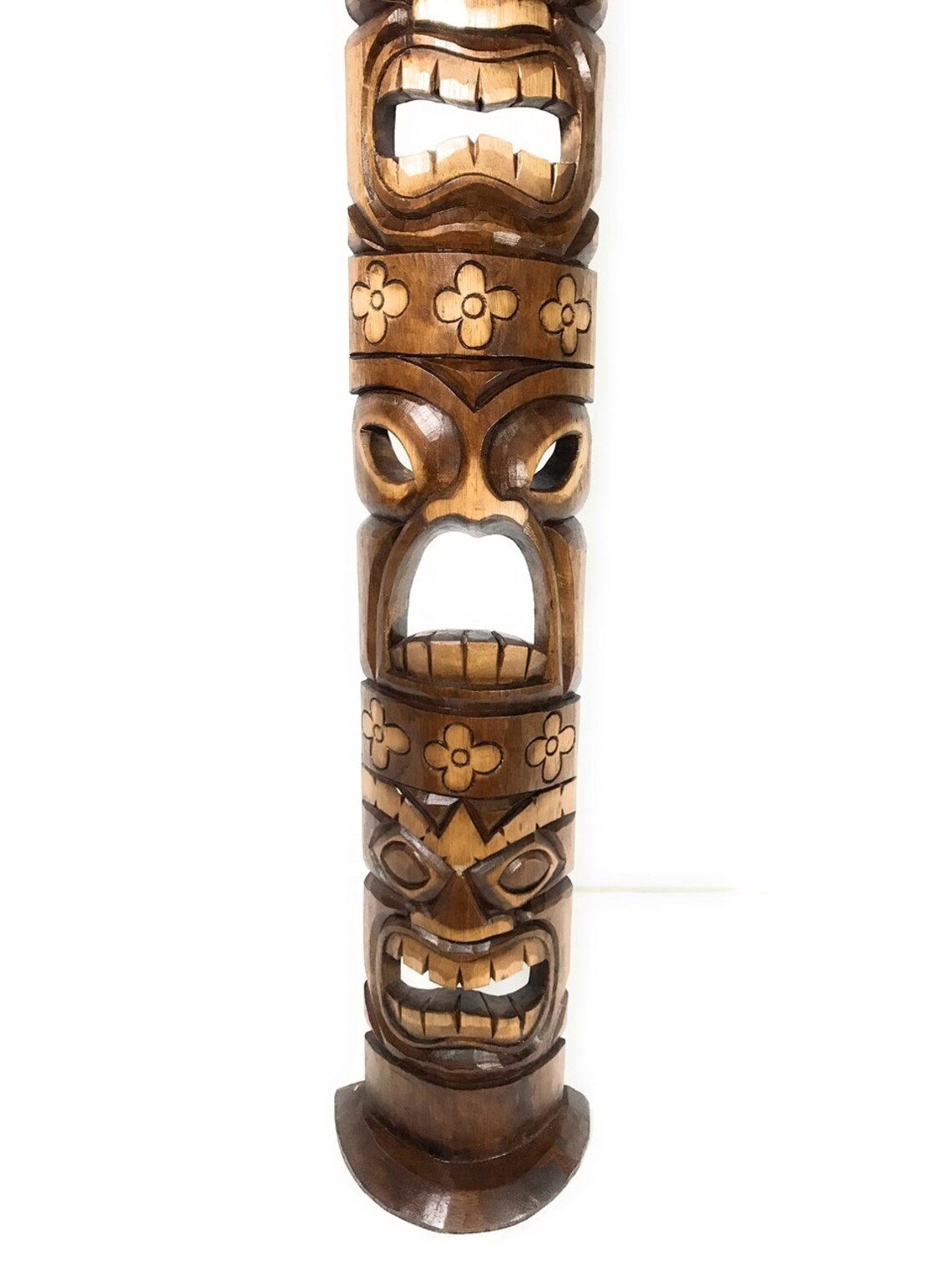 Quadruple Tiki Mask on Stand 60love Prosperity Health - Etsy